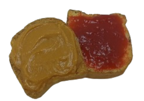 Display Fake Food Prop Mini Toasts With Peanut Butter & Strawberry ...