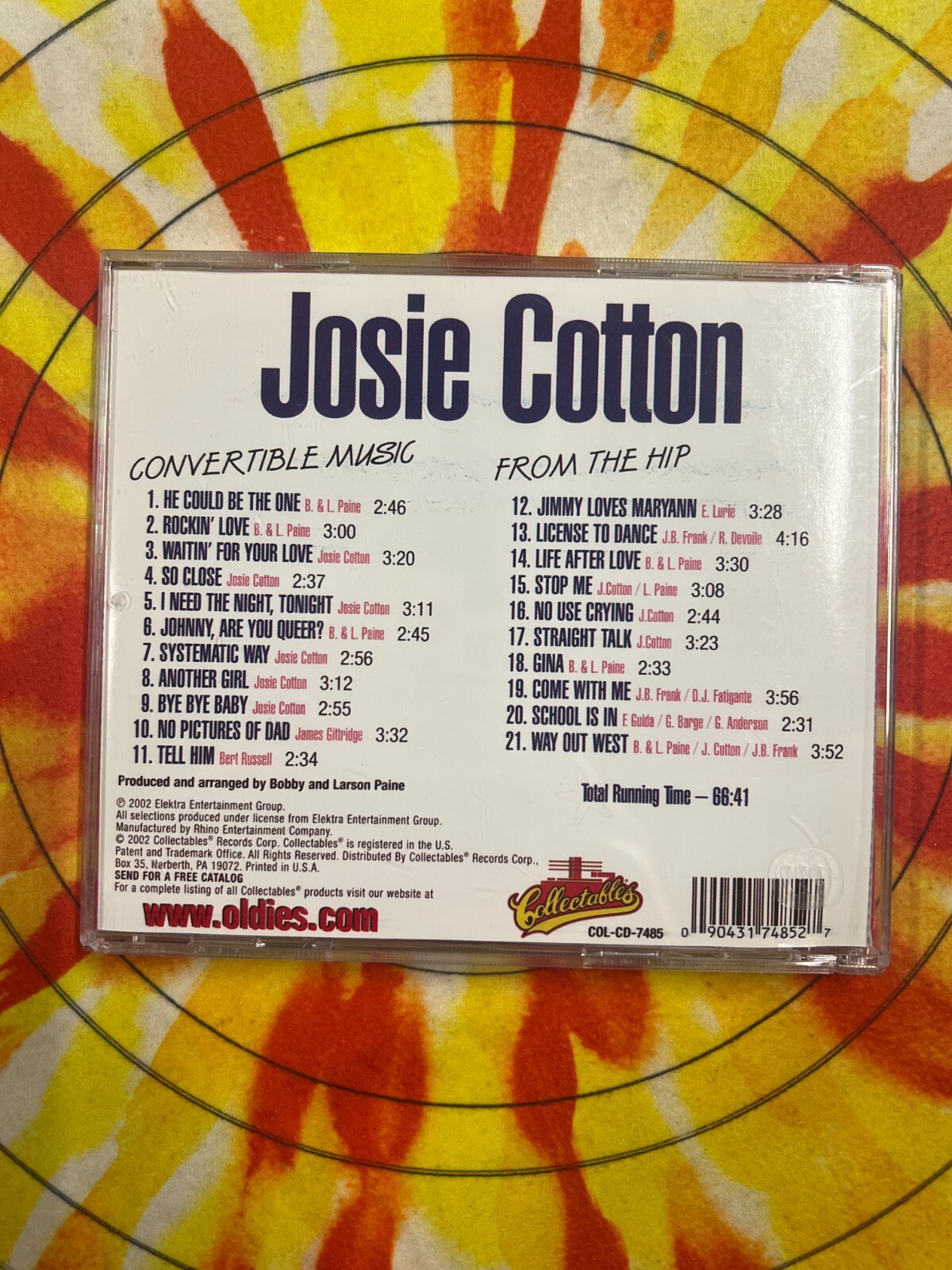 Convertible Music/From the Hip by Josie Cotton (CD, Mar-2006 ...