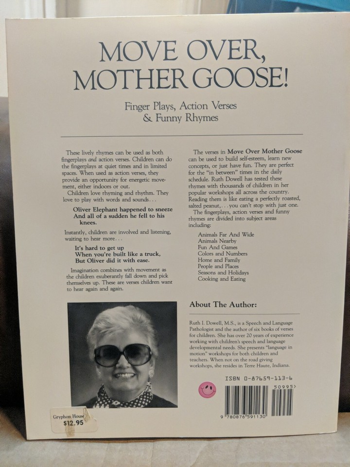 Move Over, Mother Goose: Finger Plays, Action Verses and Funny Rhymes ...