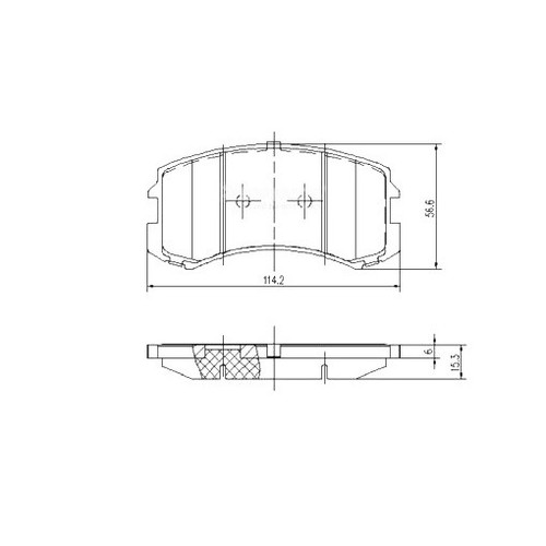 Brake Pad Kit, Disc Brake PP1146NP KBP5537 CBP06061 D6109 50503 LP1901 ...