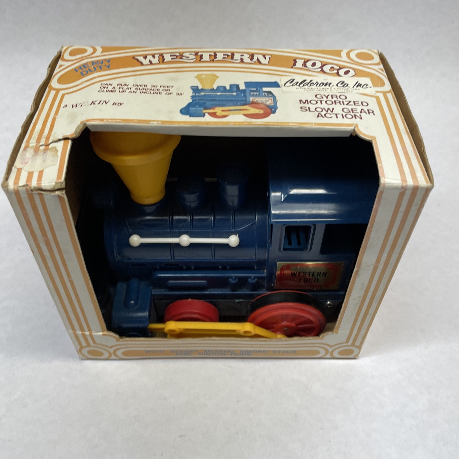 Wilkin Vintage Western Loco Gyro Motorized Slow Gear Fritction Train ...