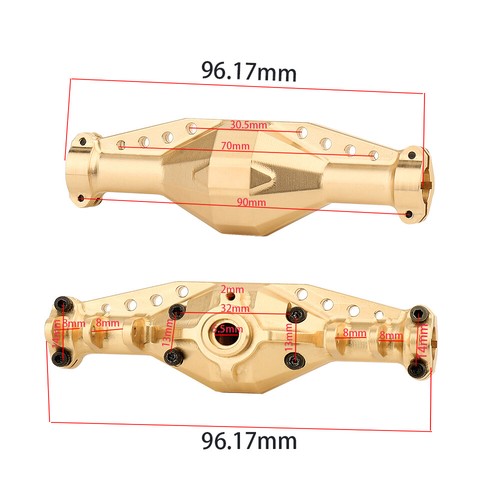 CNC Brass Front Rear Portal Axle For 1/18 Axial Capra UTB18 RTR Buggy ...