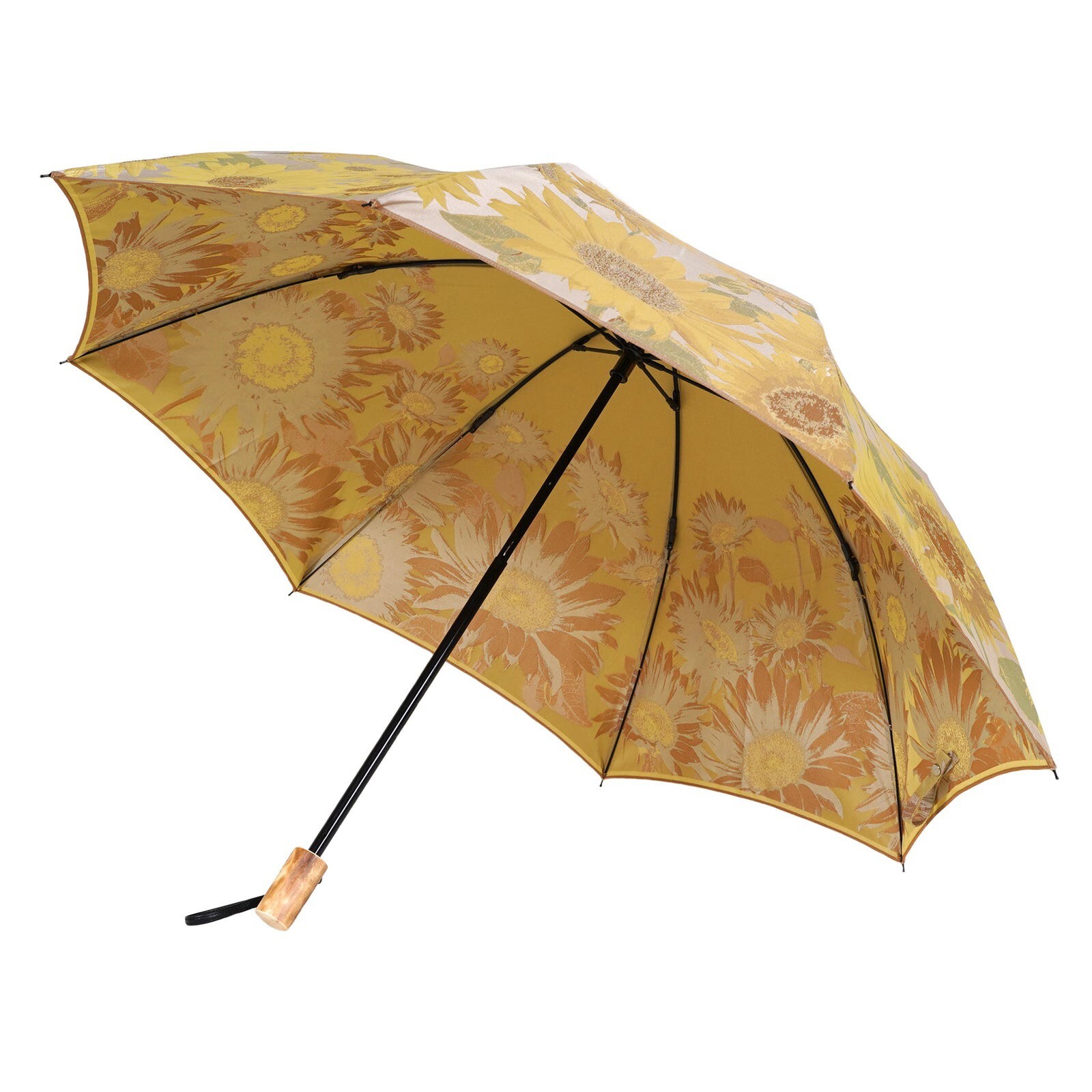 MAKITA SHOTEN Eori Sunflower Folding Umbrella Parasol for Sun & Rain ...