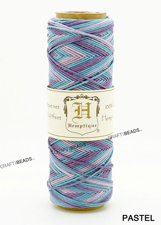 0.5MM Polished Hemp Twine Hemptique Cord Variegated Macrame String ...