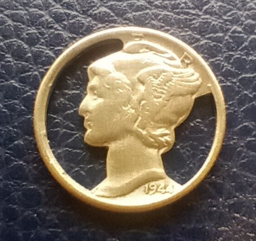 1944 Mercury Dime - Cut Out Background - Old US 90% Silver Coin ...