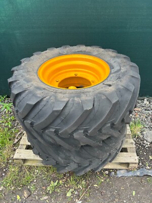 2x 400/70/R20 JCB Wheel Rim & Tyre £600+vat Dumper Telehandler T29 ...