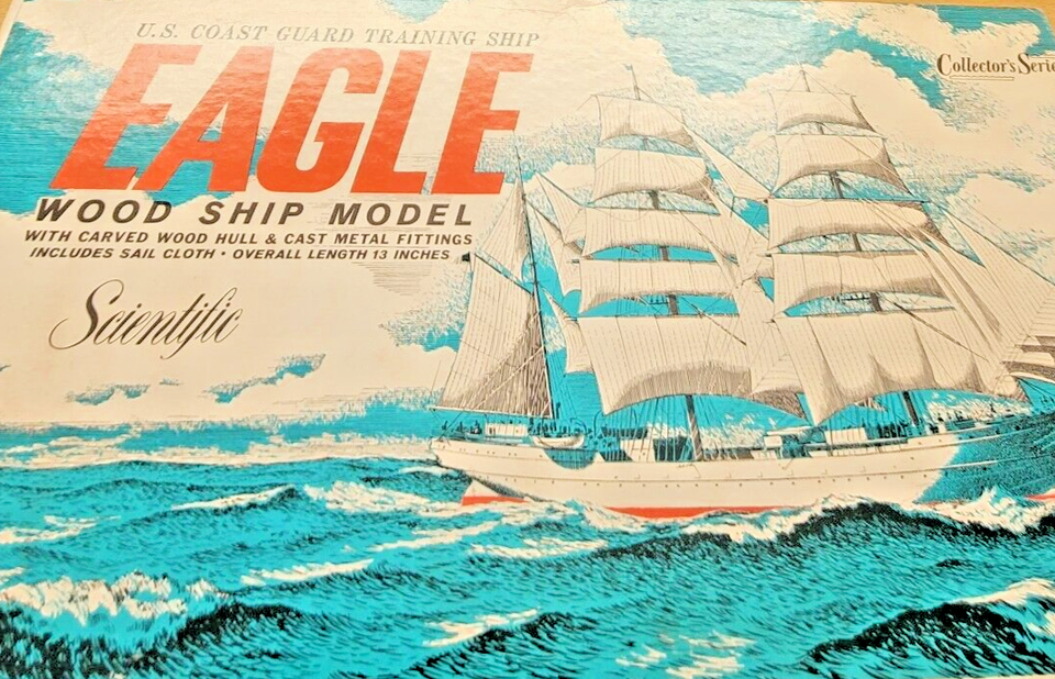 EAGLE -U.S. COAST GUARD TRAINING WOOD MODEL SHIP PRE-CARVED HULL,CLOTH ...