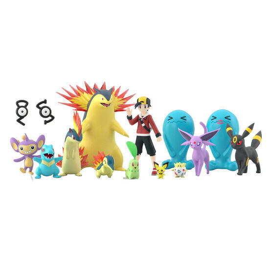 NEW Pokemon Scale World Johto Region Set 15 pcs 15-85mm Figure Candy ...