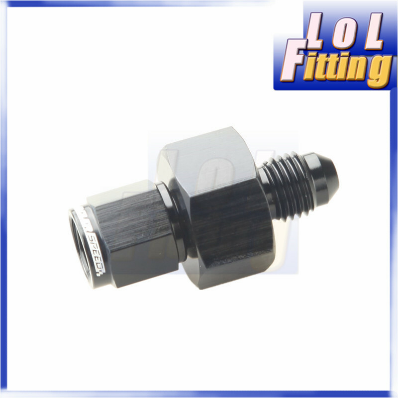 AN-4 AN4 Male to AN4 Female With 1/8" NPT Gauge Port Fuel Adapter Black ...