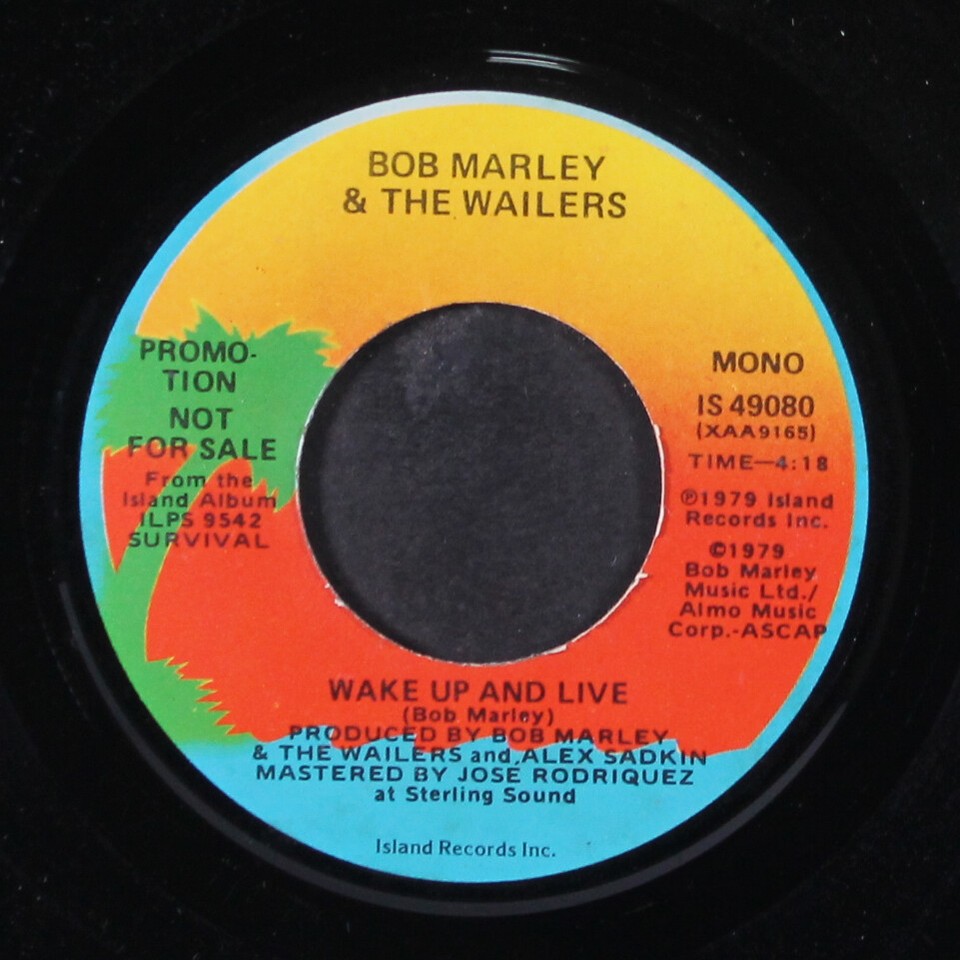 BOB MARLEY & WAILERS: wake up & live / mono ISLAND 7" Single 45 RPM | eBay