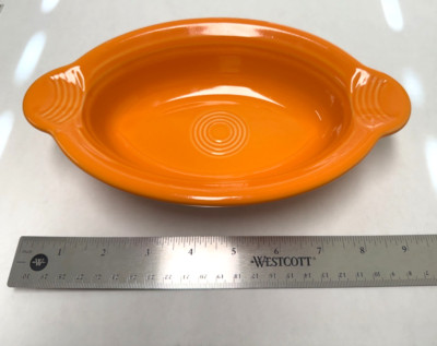 Fiestaware Tangerine Individual Oval Casserole Bowl Dish Fiesta Orange ...