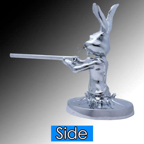 Chrome Metal 3D Rabbit Hood Ornament Replacement for Dodge Ram Pickup ...