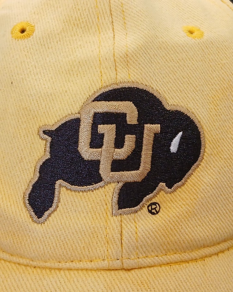 Yellow CU Buffaloes Ralphie Logo Dad Hat Baseball Cap Buffs Authentic ...
