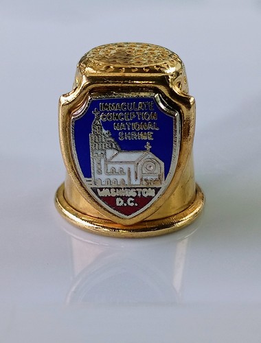 National Shrine Immaculate Conception Gold Colored Metal Thimble ...