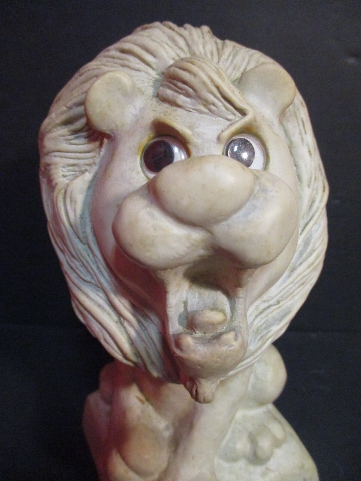 vintage “SMILE DAMMIT!” LION FIGURINE makes u‹(•¿•)› ~ FREE SHIP! | eBay