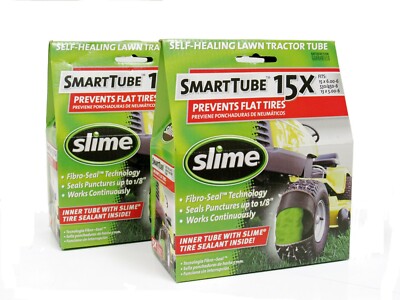 2 Pack of Slime Self Healing Inner Tubes For 15 x 6.00- 6 Lawn Tractor ...