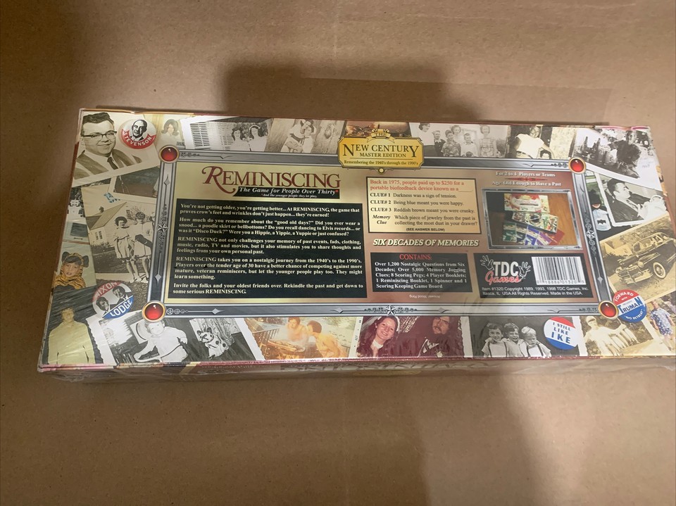 Reminiscing Board Game New Century Master Edition 1940's through 1990's ...