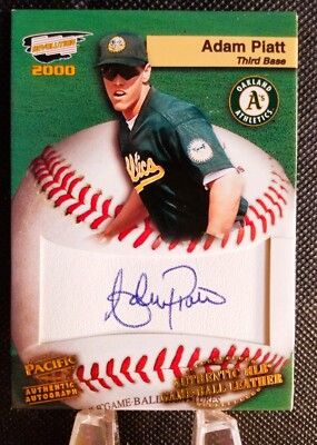 2000 Pacific Revolution Adam Piatt Rookie Game Ball Signature Autograph ...