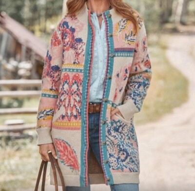 Zenni Patchwork Cardigan size XL. New with tags from Sundance. | eBay