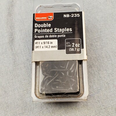 Bulldog Hardware #11 x 9/16 in. Double Pointed Staples 2 oz. Pack NIP ...
