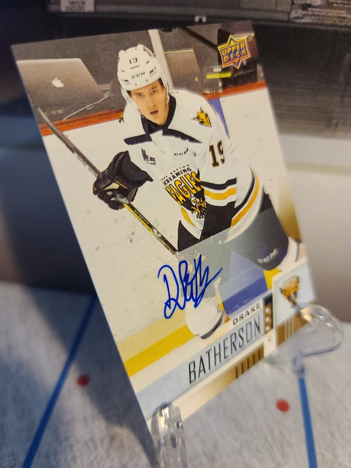 Drake Batherson 2017-18 Upper Deck CHL Auto #69 Ottawa Senators PRE ...