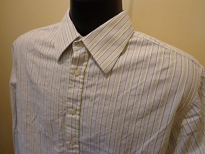 Eighty Eight Button-front Gray & White Size M 100% cotton Stripe Long ...