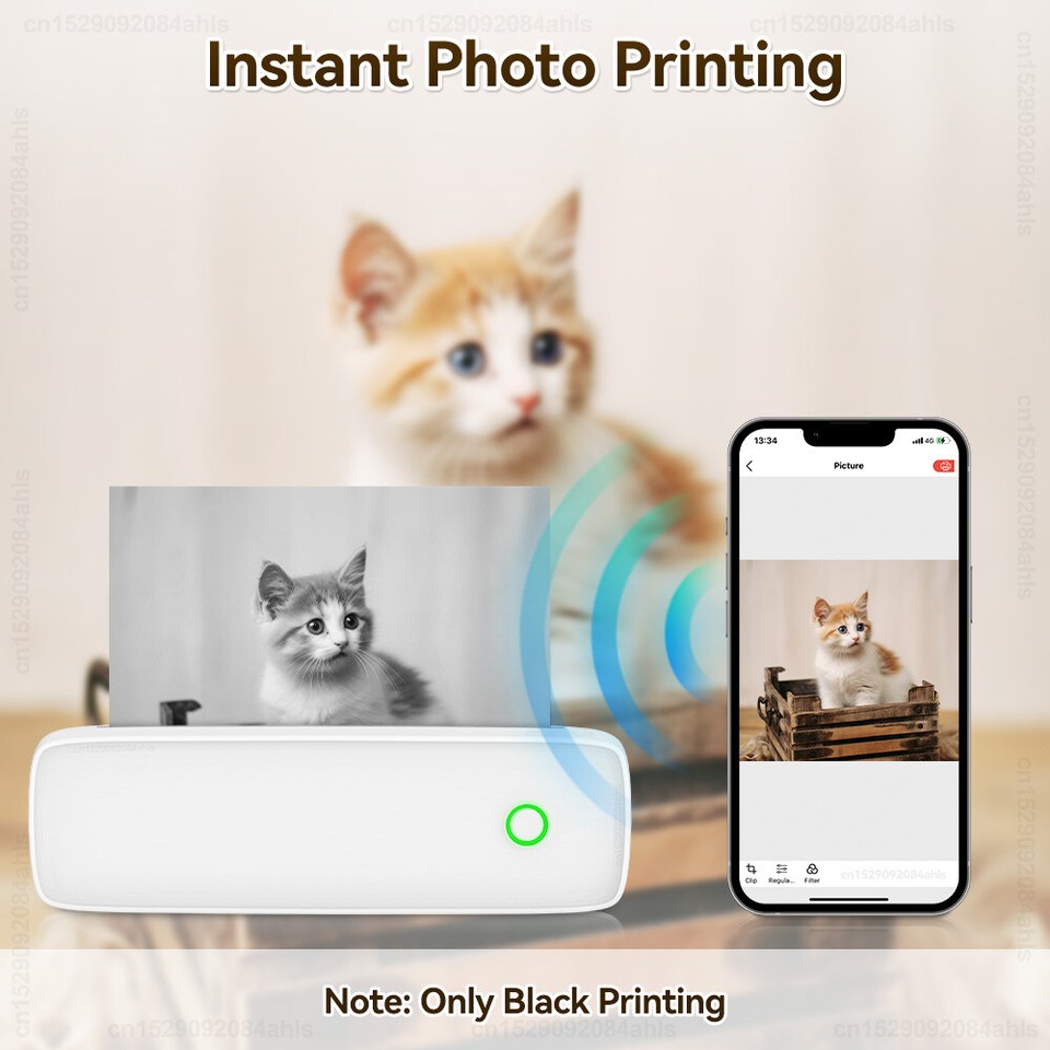 Wireless Bluetooth Letter / A4 Thermal Printer Portable for Mobile ...