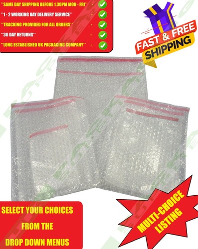 SMALL & LARGE SELF SEAL BUBBLE WRAP BAGS ALL SIZES PACKAGING POUCHES BUBBLEWRAP | eBay UK