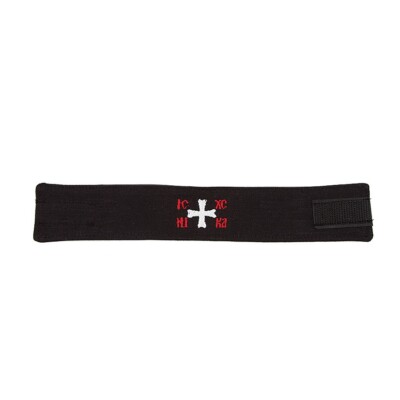9 1/2" Embroidered Greek Orthodox Monk Laymen Cross Design Black ...