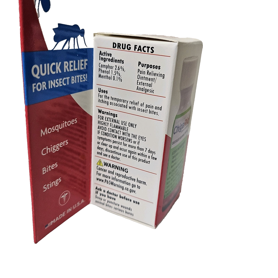 (2) CHIGARID LIQUID 0.5oz insect bites chigger pain & itching EXP 01/ ...