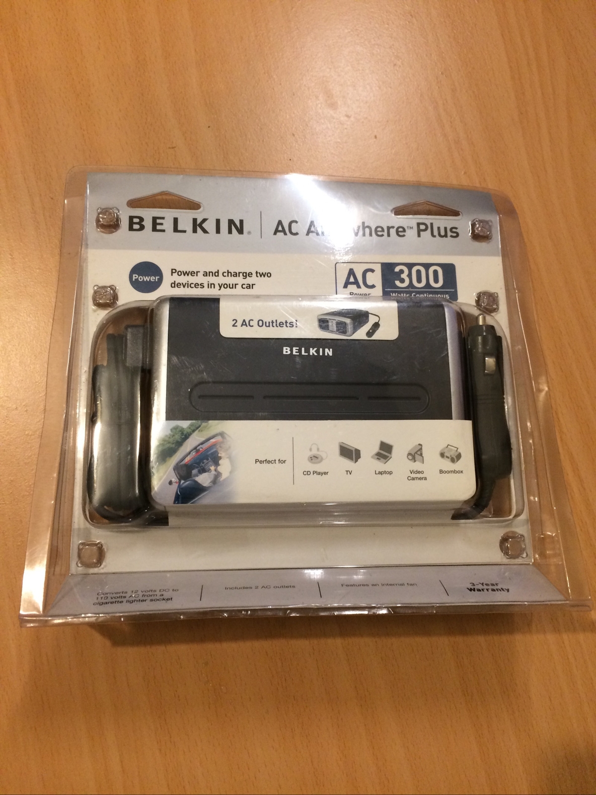 NEW SEALED Belkin AC Power Anywhere PLUS 300 Watts Power Inverter | eBay