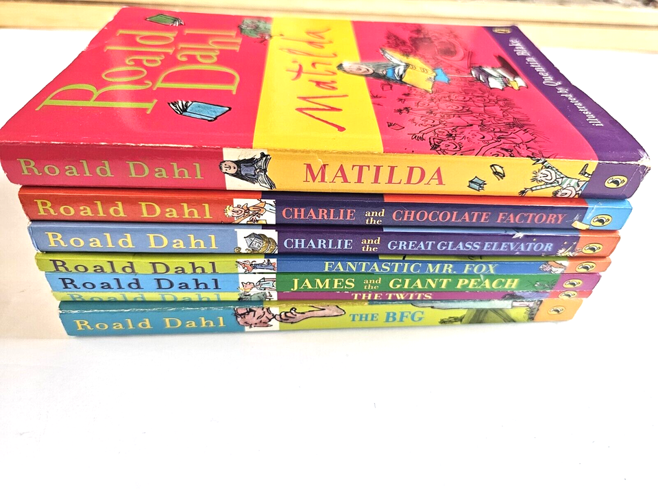7 ROALD DAHL Books Matilda, Chocolate Factory, BFG, James & Giant Peach ...