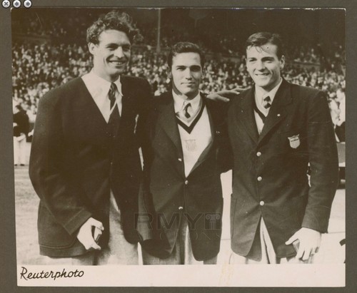1948 Bob Mathias, "Olympic Decathlon Champions" with Heinrich and ...