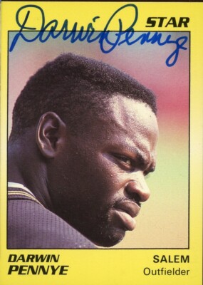 1990 Salem Buccaneers DARWIN PENNYE Signed Card autograph AUTO RC ...