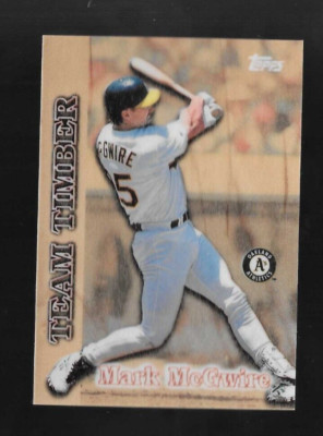 Mark McGwire 1997 TOPPS TEAM TIMBER - ACTUAL WOOD CARD TT12 | eBay