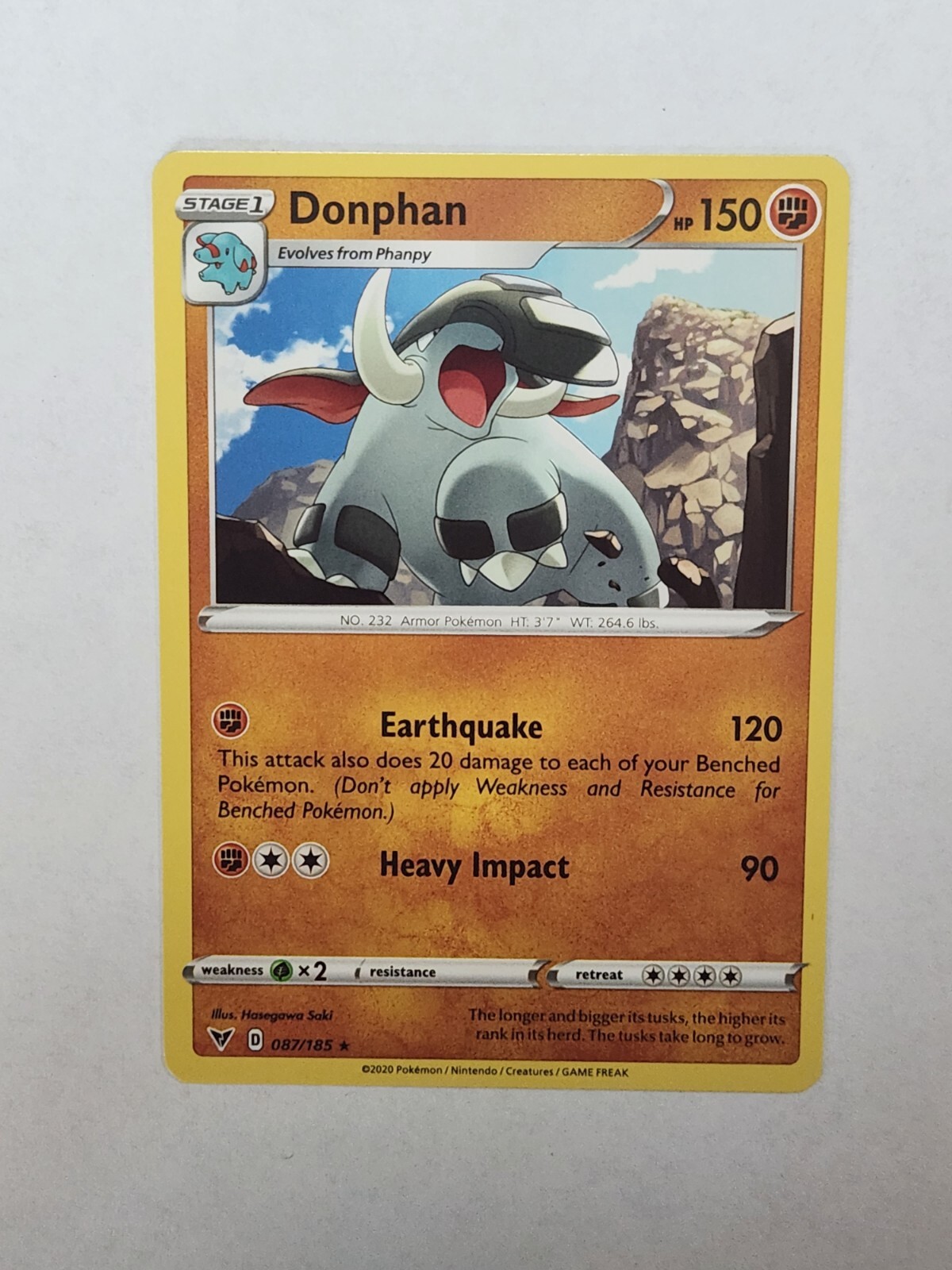 Pokemon Vivid Voltage Donphan 87/185 common pocmon Card | eBay