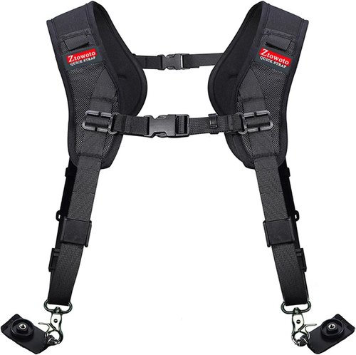 Double Shoulder Camera Strap Harness Quick Release Adjustable Dual ...