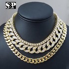 Hip Hop Quavo Choker 18" Cuban & 16" Full Iced Cuban & 1 ROW DIAMOND ...