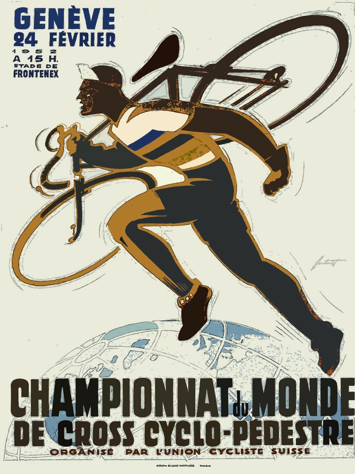 Decoration Poster.Home interior design.Wall art.Cyclo-Pedestrian cross ...