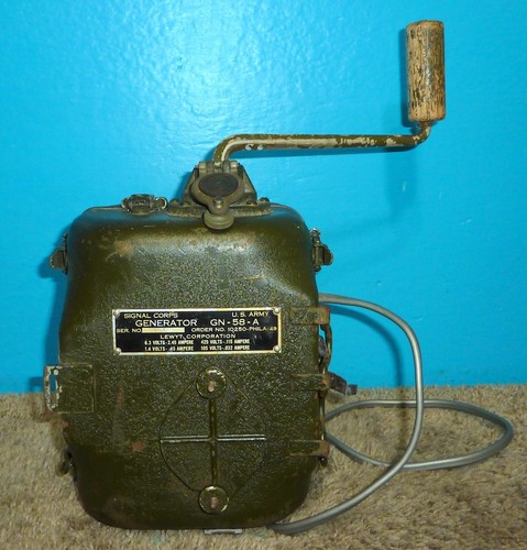 US Army Signal Corps GN-58-A Hand Crank Generator | eBay