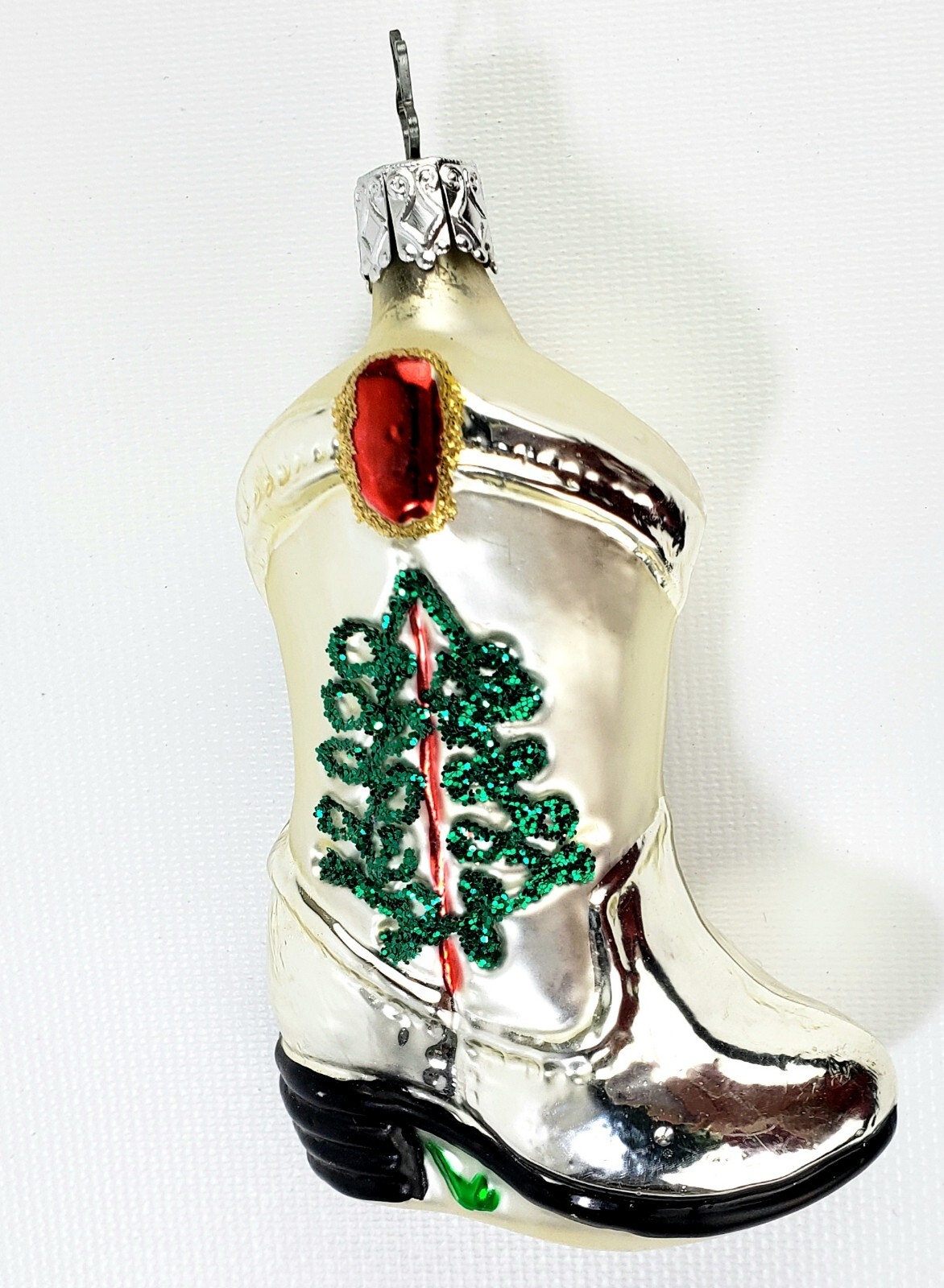 Inge Glas Western Cowboy Boot Glass Christmas Ornament Germany | eBay