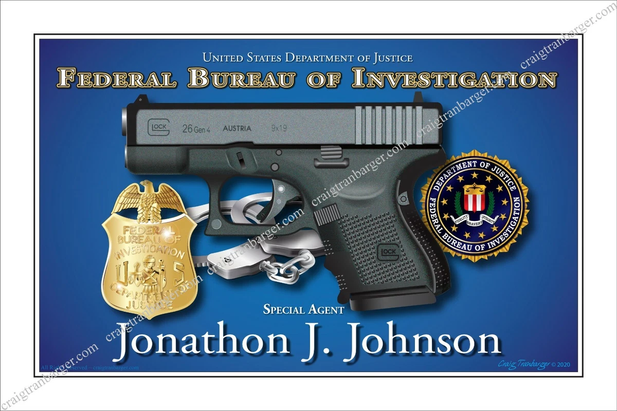 Fbi Badge And Gun