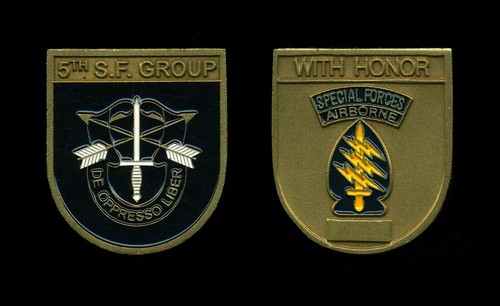 Challenge Coin - US Army -5th Special Forces Group - POST Flash Black ...