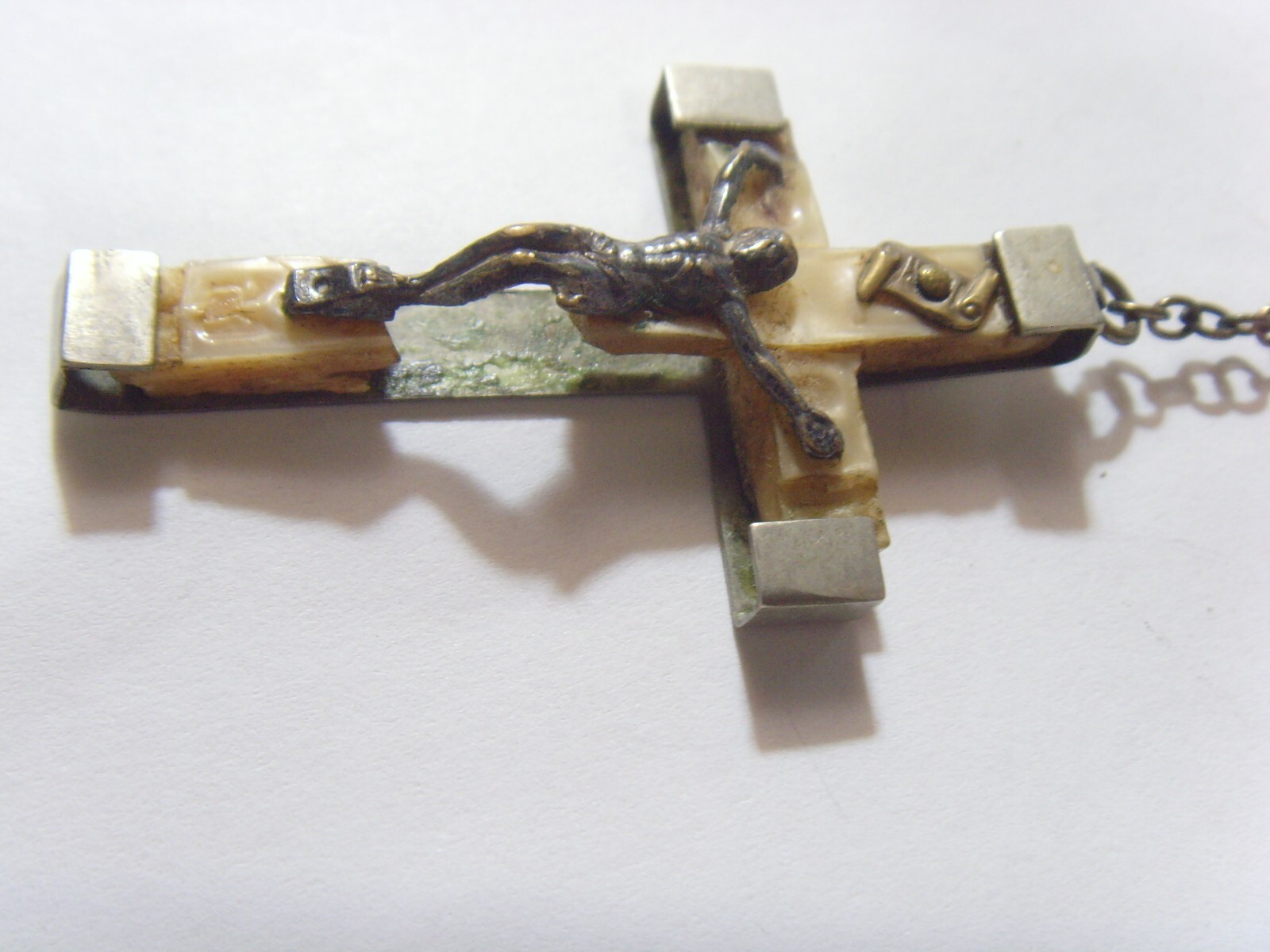 1700s antique Scarce Catholic Moonstone cats eye rosary crucifix France ...