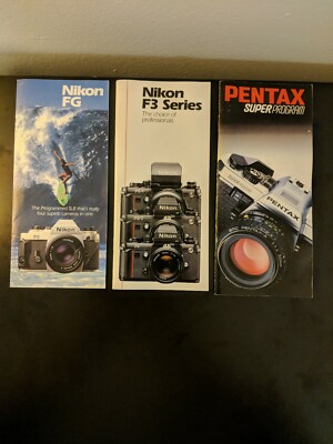 Vintage camera advertising 1985. Nikon F3 Series-Nikon FG-Pentax Super ...