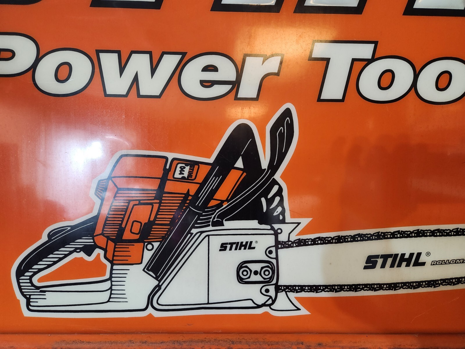 STIHL CHAINSAW SIGN - LARGE 6' x 4' Authentic Vintage Collectible Store ...