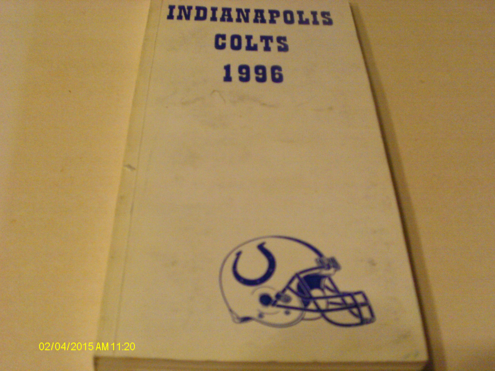 Indianapolis Colts 1996 Media Guide Lindy Infante Marshall Faulk Jim ...