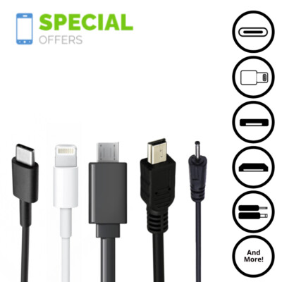 Universal Charger Bundle: Multi-Type & UK Plug Heads | Phone & Tablet ...