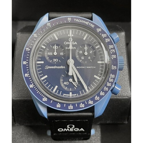 Omega Swatch Bioceramic MoonSwatch Mission to Neptune Used From Japan ...