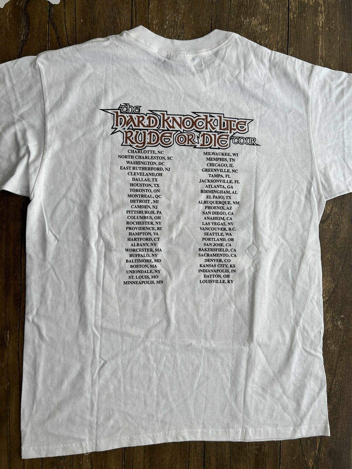 New- 1999 Vintage Hard Knock Life Tour Tshirt x 100% Authentic x DMX x ...